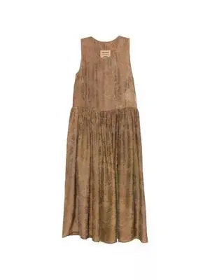 UMA WANG Damask-pattern Gathered Dress