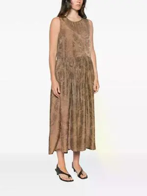 UMA WANG Damask-pattern Gathered Dress