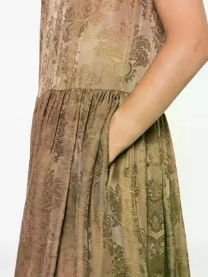 UMA WANG Damask-pattern Gathered Dress
