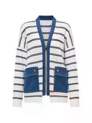 Liu Jo Striped Cardigan - White