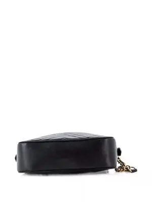 Gucci Gg Marmont Shoulder Bag Matelasse Leather Small Crossbody Bag - Black