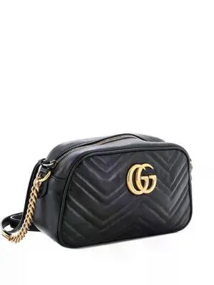 Gucci Matelassé Leather Shoulder Bag - Black