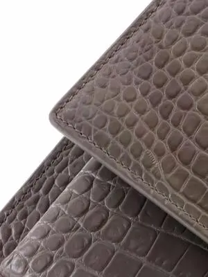 Saint Laurent Sunset Crocodile Embossed Leather Medium Crossbody Bag