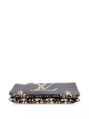 LOUIS VUITTON Limited Edition Jungle Monogram Giant Pochette Clutch Bag - Black