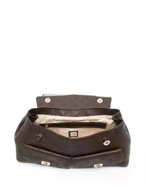 Guess Logo-embossed Chain-strap Shoulder Bag - Brown