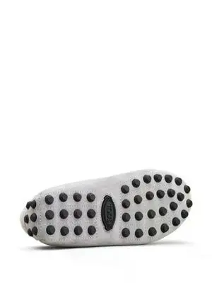 TOD'S Logo-plaque Suede Loafers