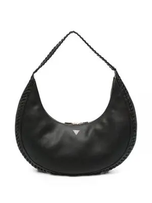 Guess Braided Whipstitch Shoulder Bag - Black
