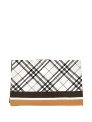 Burberry Check Knight-stamp Silk Scarf