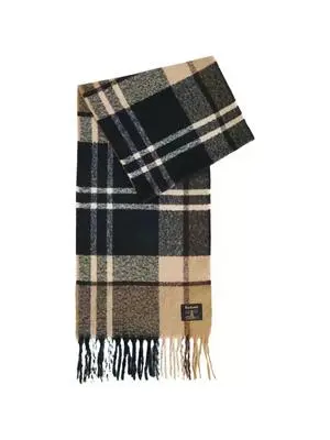 Barbour Yorklane Tartan Fringed Scarf - Neutrals