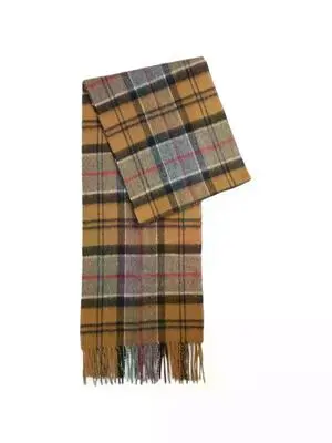 Barbour Tartan-check Fringed Scarf - Neutrals
