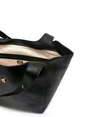 Guess Logo-plaque Pebbled-leather Tote Bag