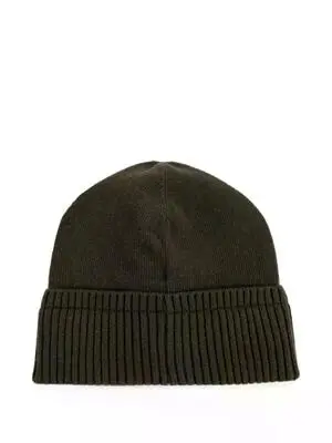 Moncler Logo-patch Ribbed-trim Beanie Hat