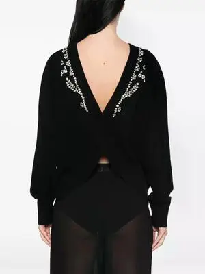 CIRCUS HOTEL Embellished Low-back Sweater