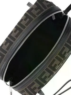Fendi Logo-jacquard Wash Bag - Black