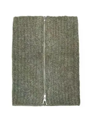 MAISON MARGIELA Zip-up Bouclé Scarf - Green