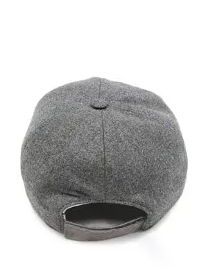 Eleventy Melange-effect Cap - Grey