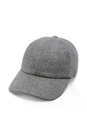 Eleventy Melange-effect Cap - Grey
