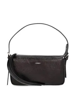 Fendi Small Zip Top Shoulder Bag - Black