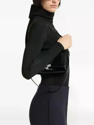 COURREGES Icontype Leather Shoulder Bag
