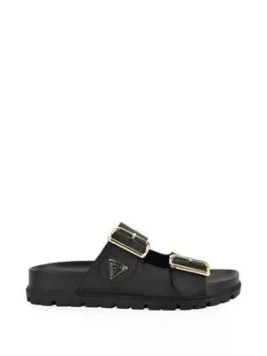 Guess Fasten Buckled Sandals - Black
