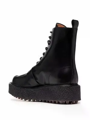 TOD'S T-buckle Detail Lace-up Ankle Boots