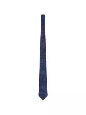 FURSAC Geometric-pattern Silk Tie - Blue