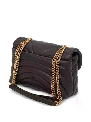 Pinko Large Love Quilted Leather Crossbody Bag