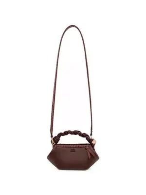 GANNI Mini Bou Braided Leather Tote Bag