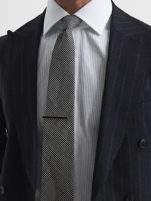REISS Ardley Stone Insert Tie Bar Copper Zink Plain
