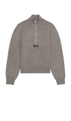 Rhude Quarter Zip Knit Top In . Also
