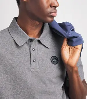 Canada Goose Organic Cotton Beckley Black Disc Polo Shirt