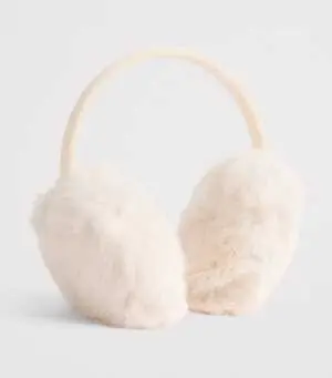 YVES SALOMON Rabbit Fur Knitted Earmuffs