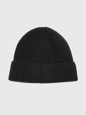 Dolce & Gabbana Ribbed Beanie With Logo Patch - Black