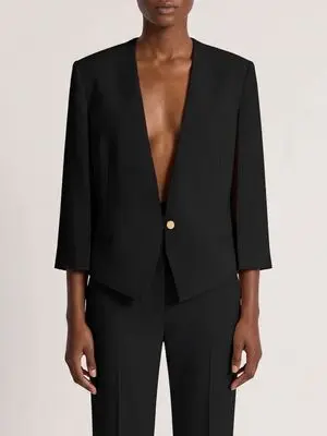 Alberta Ferretti Blazer With Single Button Closure - Black