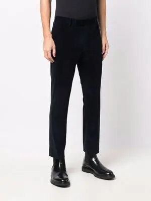 PT TORINO Slim Fit Corduroy Cotton Chino Trousers - Blue
