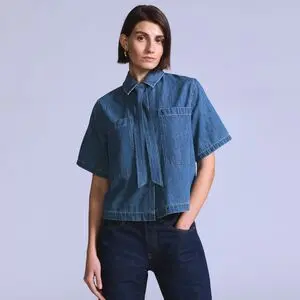 LEVI'S Cafe Top With Removable Bow Detail