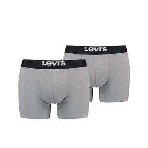 LEVI'S Solid Boxer Briefs 2 Pack - Grey