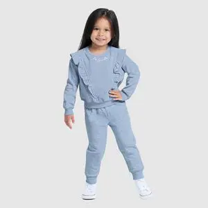 LEVI'S Baby Ruffled Crewneck And Jogger Set - Grey