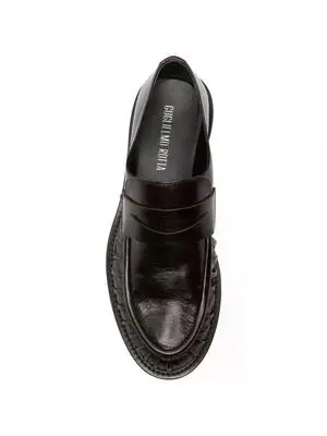 GUGLIELMO ROTTA Ruched Leather Loafers