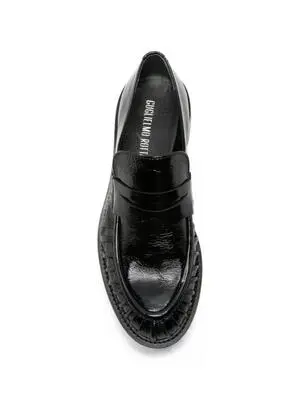 GUGLIELMO ROTTA Ruched Patent-leather Loafers