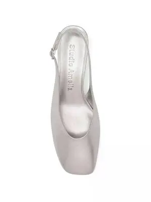 Studio Amelia 50mm Sierra Square-toe Slingback Heeled Pumps