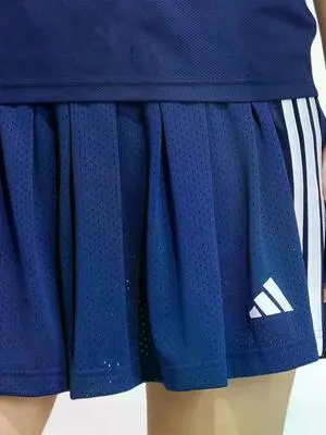 Adidas Pleated Mesh-knit Mini Skirt