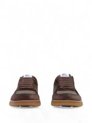 Burberry Leather, Suede And Check Terrace Sneakers