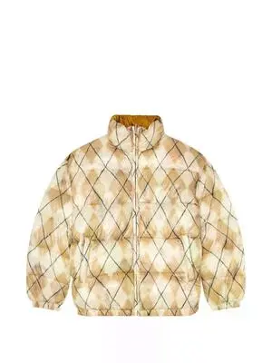 DIESEL® Reversible Puffer Jacket With Argyle Print