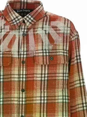 Palm Angels Big Neck Logo-print Checked Shirt