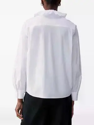Liu Jo Poplin Shirt With Decorative Ruffles And Buttons