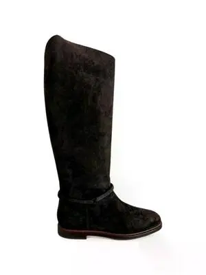 Brunello Cucinelli Suede Boots With Precious Strap