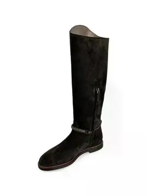 Brunello Cucinelli Suede Boots With Precious Strap