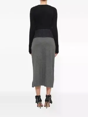 Neil Barrett Ribbed Side-slit Midi Dress