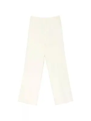 TWINSET Pressed-crease Wide-leg Trousers - Neutrals